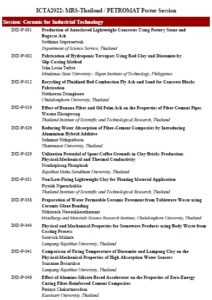 Technical Program – International Conference on Traditional and Advanced Ceramics | ICTA2022